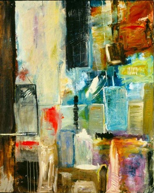Midtown M/M canvas 60"x48" | Anna W. Edwards Fine Art